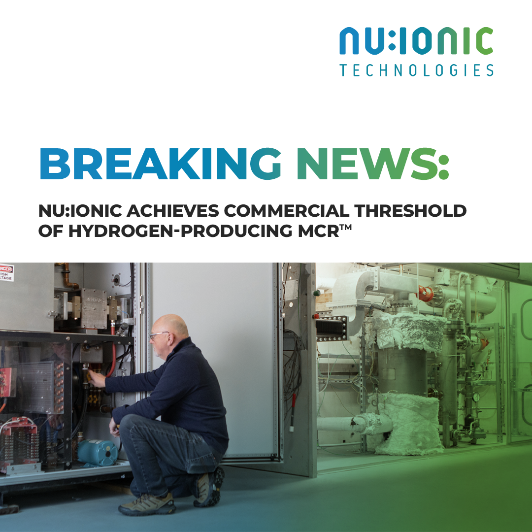 Nu:ionic Hydrogen-Producing Microwave Reactor Reaches Commercial Threshold - Nu:ionic